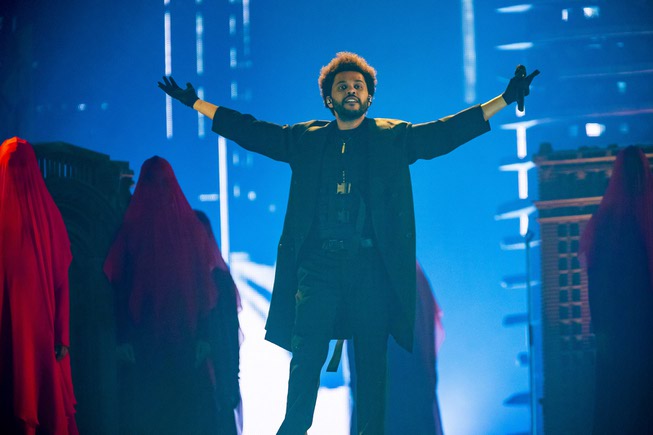 The Weeknd at Allegiant - The Weeknd performs during the After Hours ...