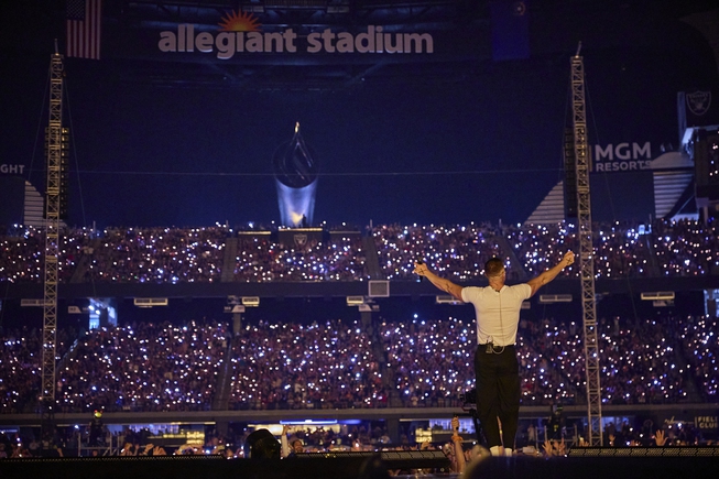 Imagine Dragons at Allegiant Stadium - Dan Reynolds, a Las Vegas native and Imagine Dragons ...
