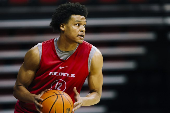 UNLV Rebels Preseason Practice - UNLV Rebels center David Muoka (12 ...