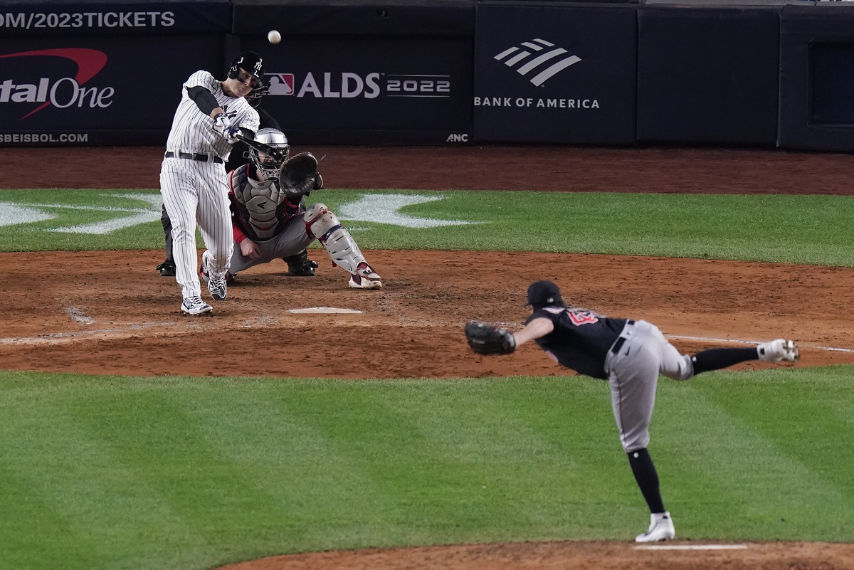 Cole cruises, Bader, Rizzo bash, Yanks beat Guardians 4-1 - Las Vegas ...