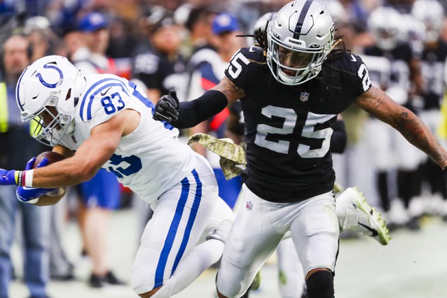 Colts Defeat Raiders, 25-20 - Indianapolis Colts tight end Kylen ...