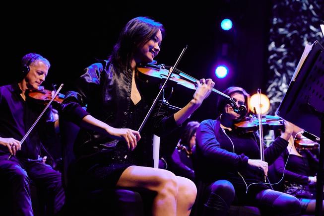 The Who performs at Park MGM - Katie Jacoby, first violinist for The ...