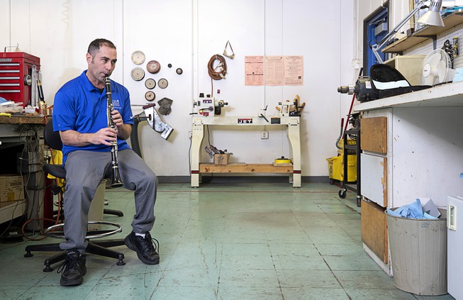 Photograph : CCSD Musical Instrument Repair Shop - Las Vegas Sun News
