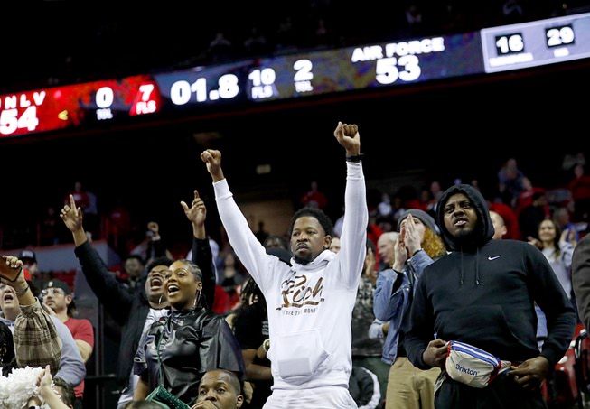 UNLV Beats Air Force, 54-53 - UNLV Rebels fans as EJ Harkless makes a ...