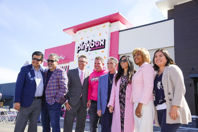 Pinkbox Doughtnuts Ribbon Cutting in North Las Vegas - From left ...