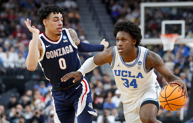 Photograph : Gonzaga Bulldogs guard Julian Strawther - Las Vegas Sun News