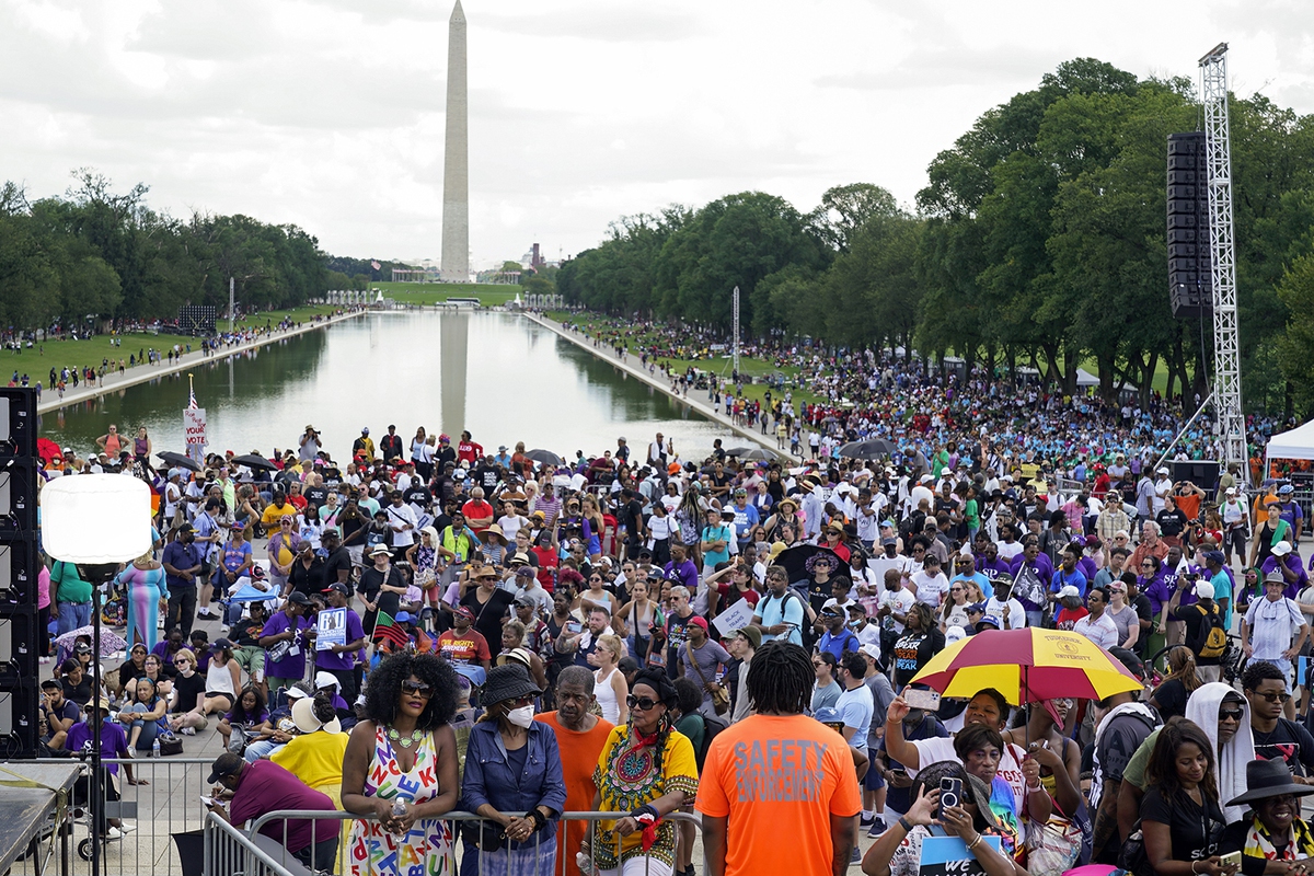 Thousands converge on National Mall to mark the March on Washington’s ...