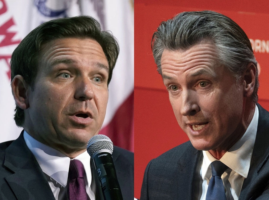 DeSantis, Newsom lob insults and talk some policy in a faceoff between ...