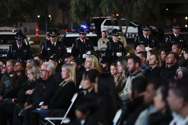 Photograph : Vigil for Fallen Nevada State Police Officers - Las Vegas ...