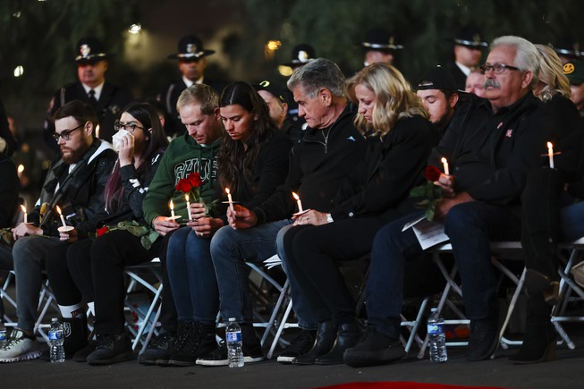 Photograph : Vigil for Fallen Nevada State Police Officers - Las Vegas ...