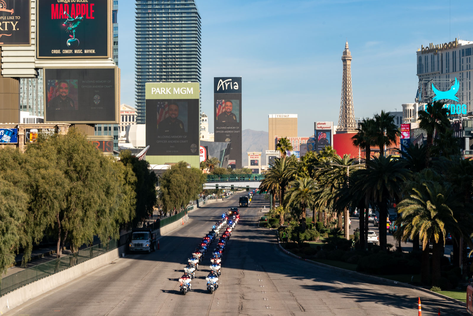Procession for CCSD Officer Andrew Craft - Las Vegas Sun News