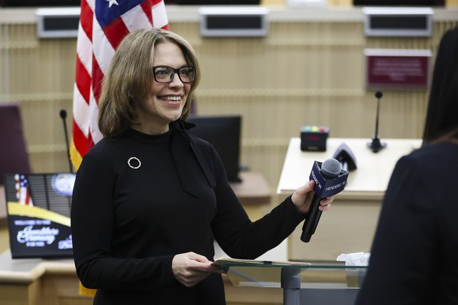 Photograph : Barbara F. Schifalacqua Sworn In - Las Vegas Sun News