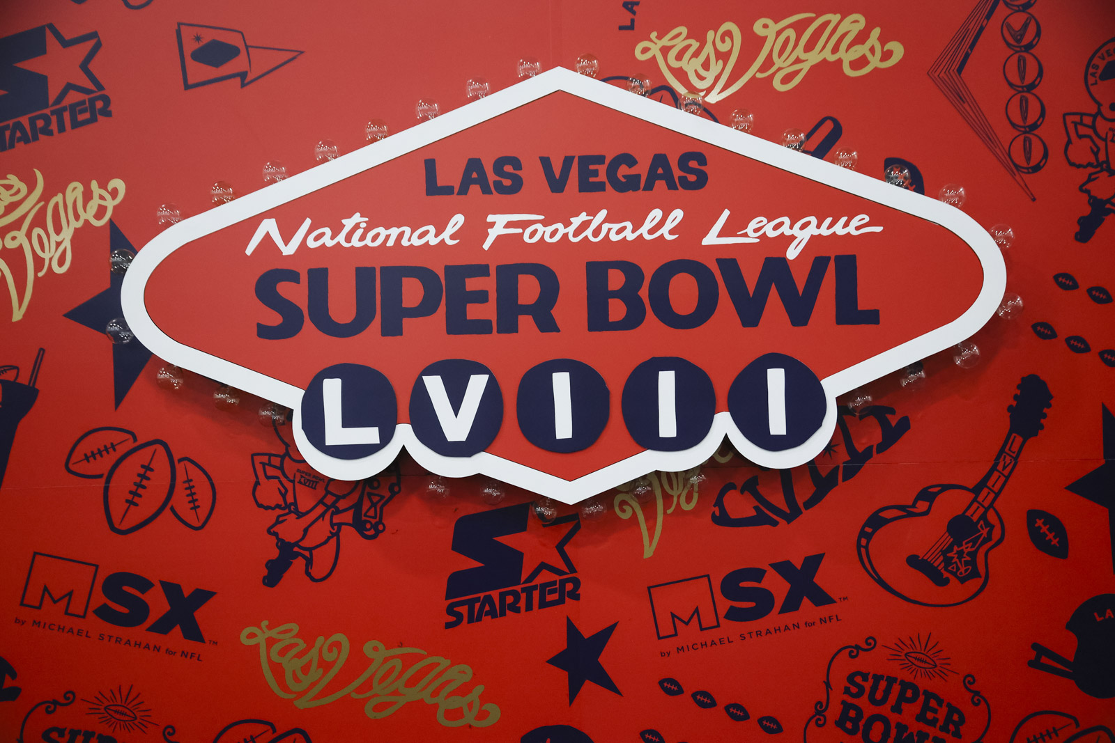 Super Bowl Experience Set Up - Las Vegas Sun News