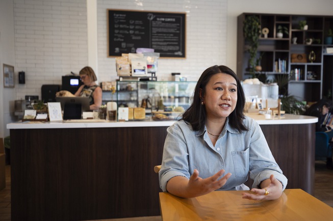 Photograph : Evergreen Coffee Co-Owner Lovely Mempin - Las Vegas Sun News