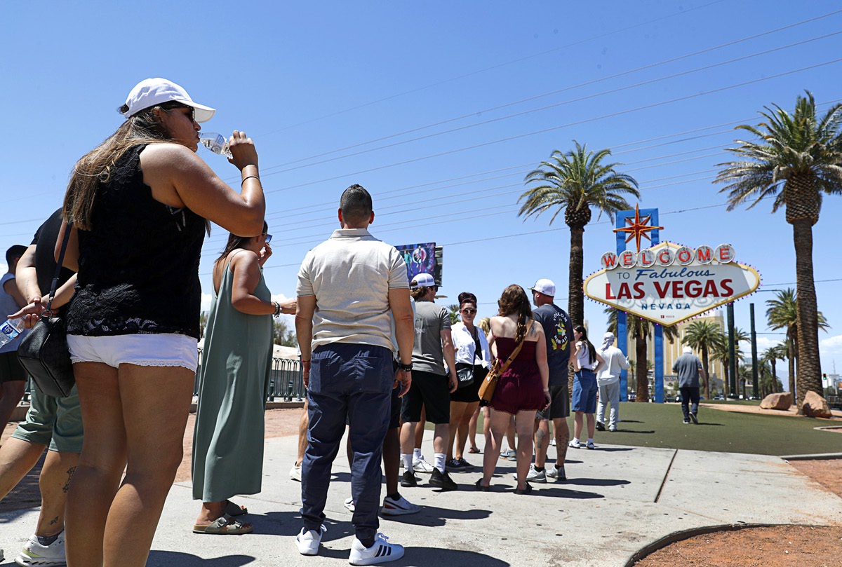 Las Vegas logs another record-high but weeklong heat wave losing grip ...