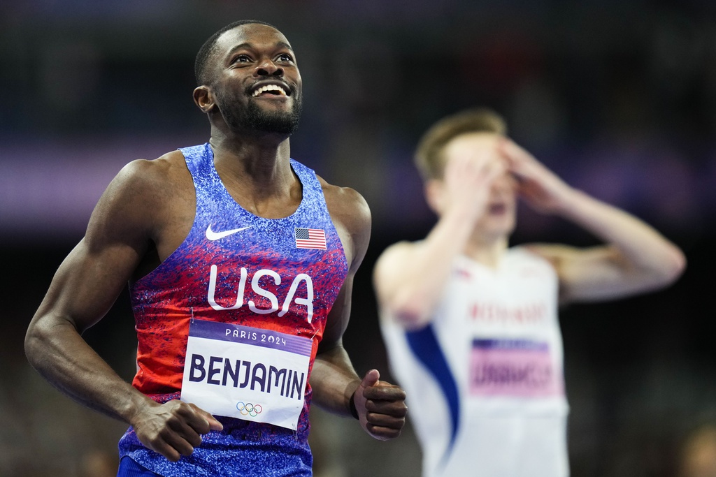 American Rai Benjamin finally gets gold in the 400-meter hurdles. He ...