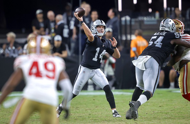 Raiders sign QB Bradley to active roster, shut down Zamir White - Las ...