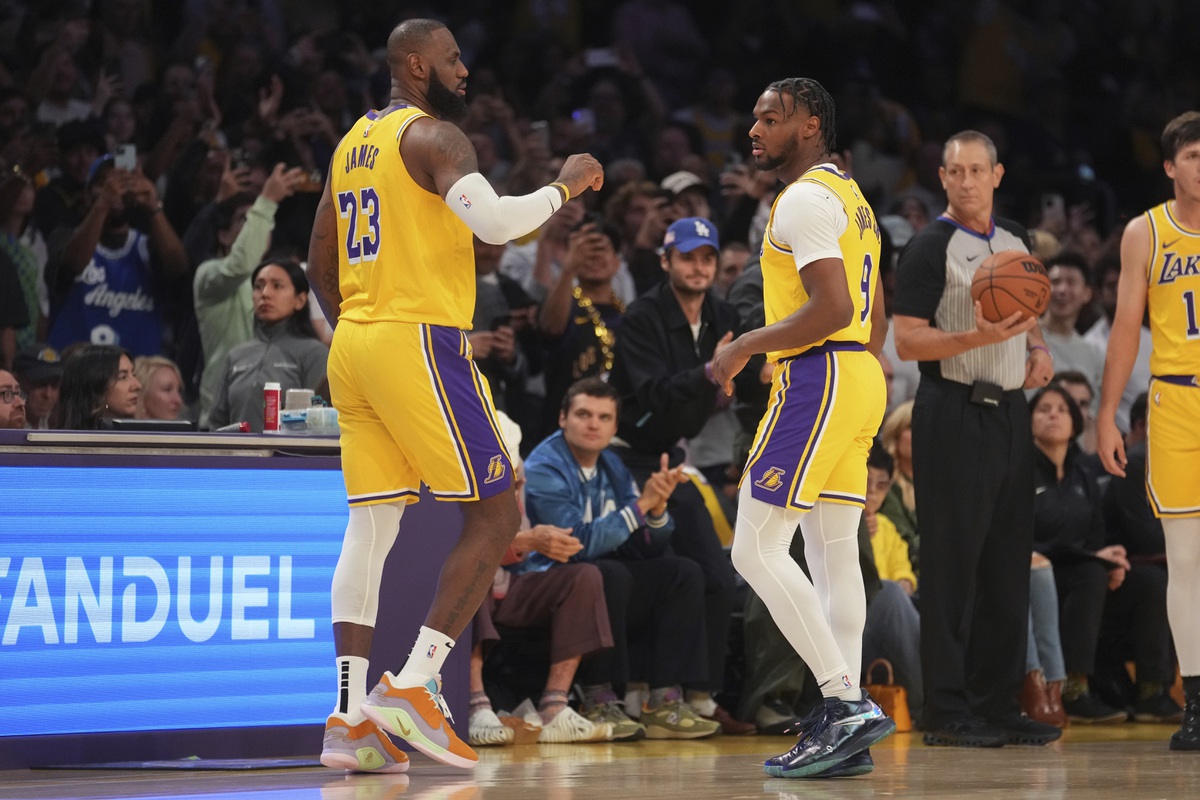 LeBron and Bronny James make history as the NBA's first father-son duo ...