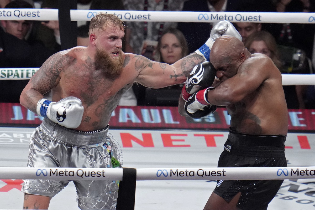 Mike Tyson-Jake Paul fight draws record betting for a combat sports ...
