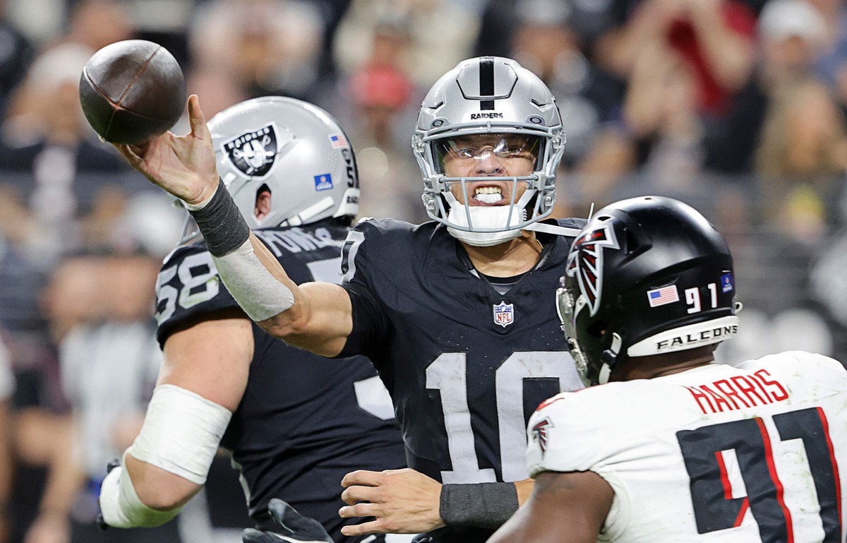 Ridder’s second act takes off too late in Raiders’ loss to Falcons ...