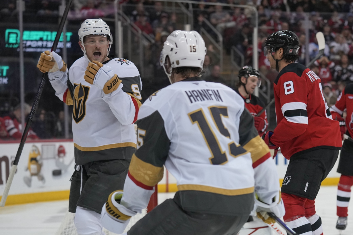 Hill picks up 20th win, Golden Knights snap skid against Devils - Las ...