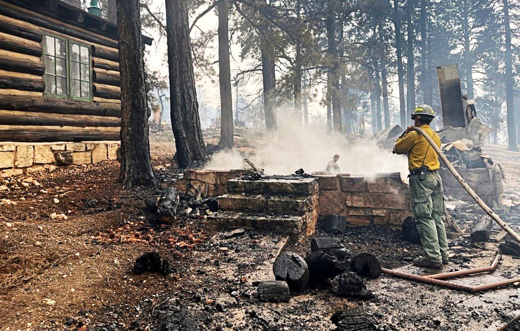 Arizona governor tours wildfire destruction along Grand Canyon's North ...