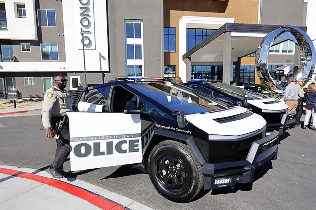 Metro Police unveils fleet of Tesla Cybertrucks - Las Vegas Sun News