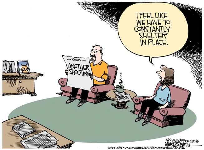 Mike Smith Cartoon: 052026 smith cartoon shooting - Las Vegas Sun News